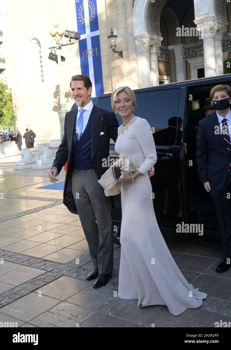 Athens, Greece. 23rd Oct., 2021. Wedding ceremony of Philippos ...