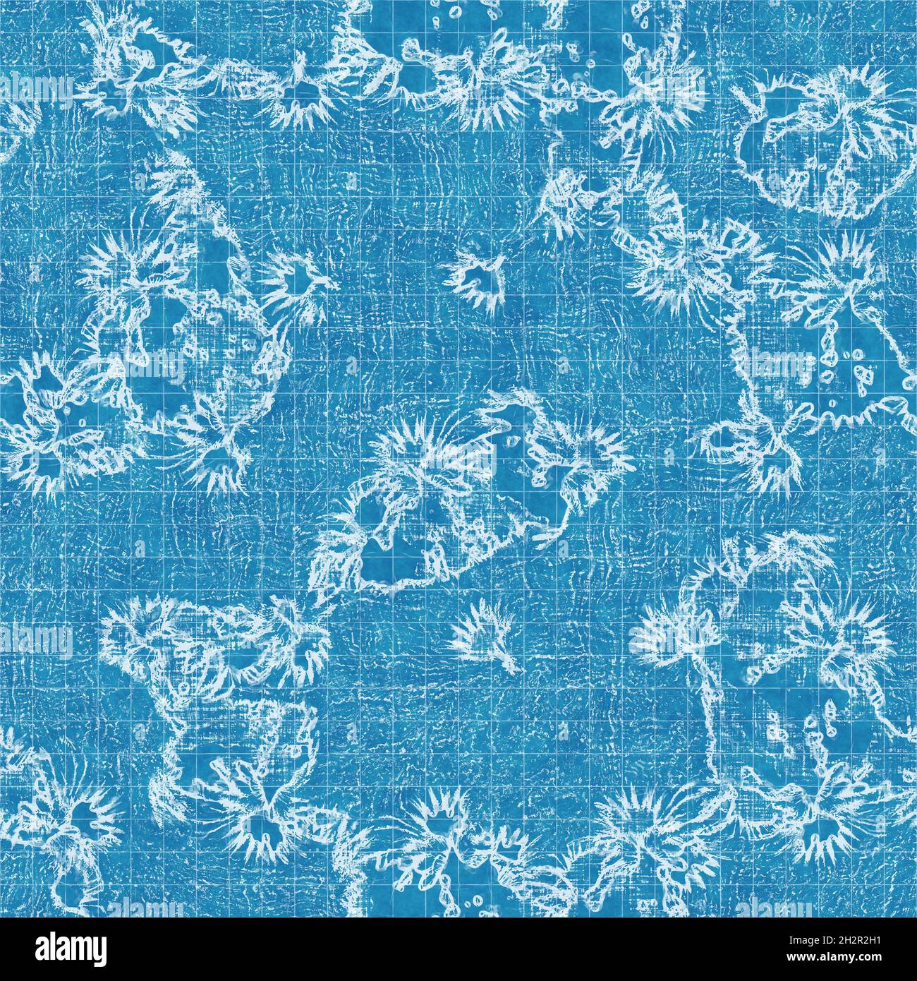 Seamless bright blue blueprint pattern for textile and print Stock ...