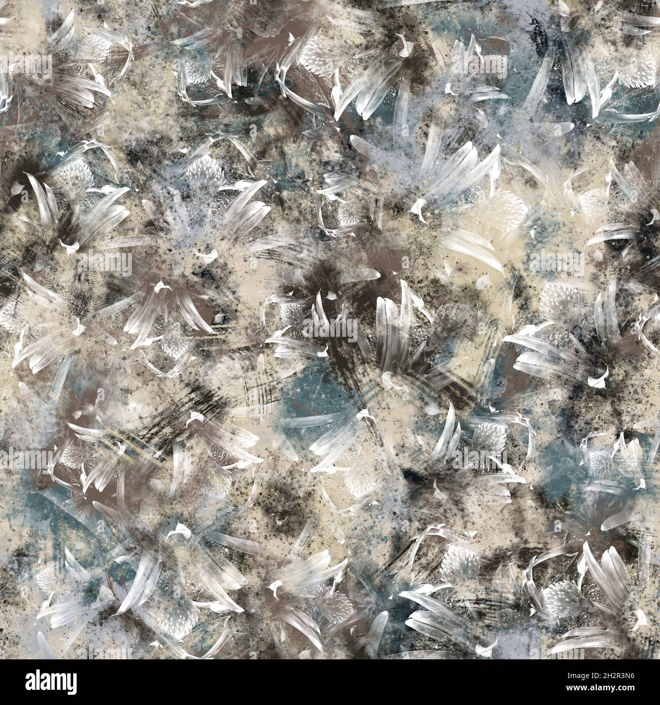 Seamless neutral and white grungy classic abstract surface pattern ...