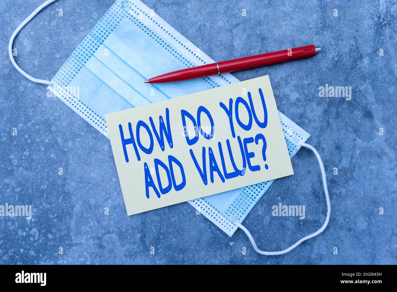 Conceptual caption How Do You Add Value Question. Concept meaning ...