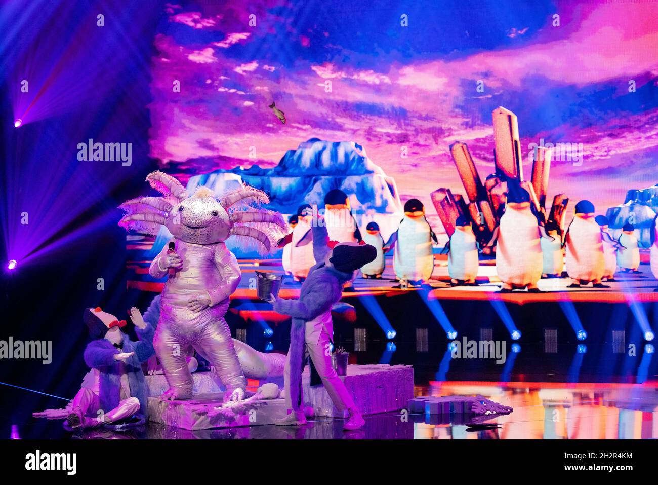 Cologne, Germany. 23rd Oct, 2021. The character "The Axolotl" is on ...