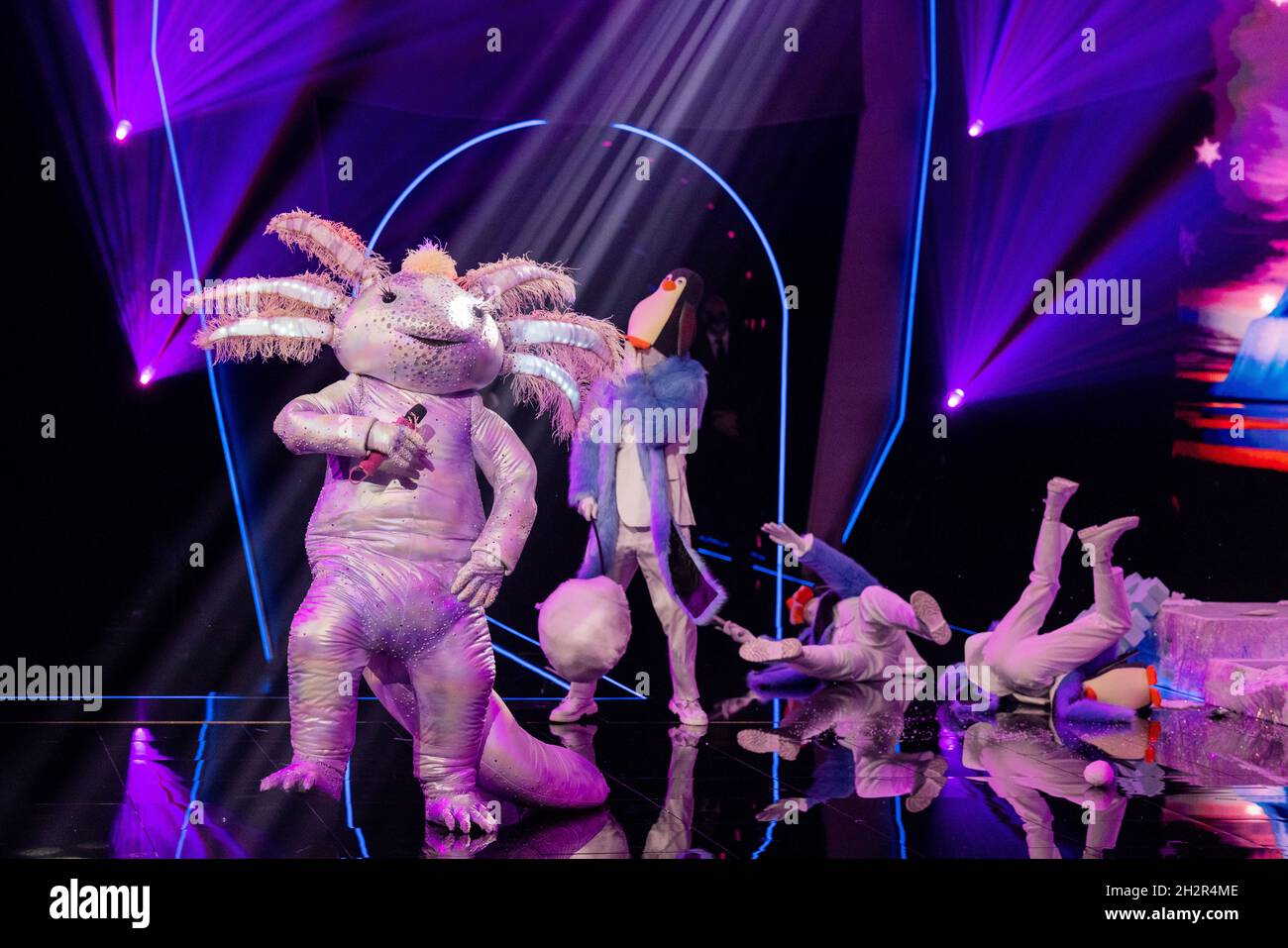 Cologne, Germany. 23rd Oct, 2021. The character "The Axolotl" is on ...