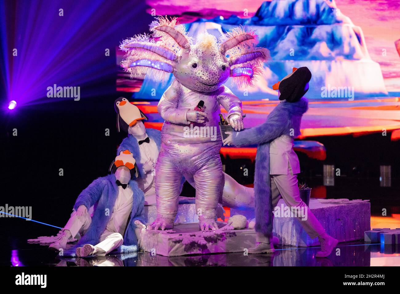 Cologne, Germany. 23rd Oct, 2021. The character "The Axolotl" is on ...