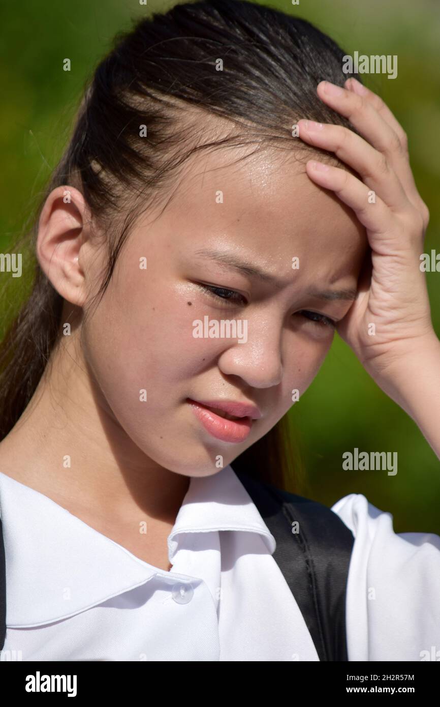 A Female Student Poor Health Stock Photo - Alamy