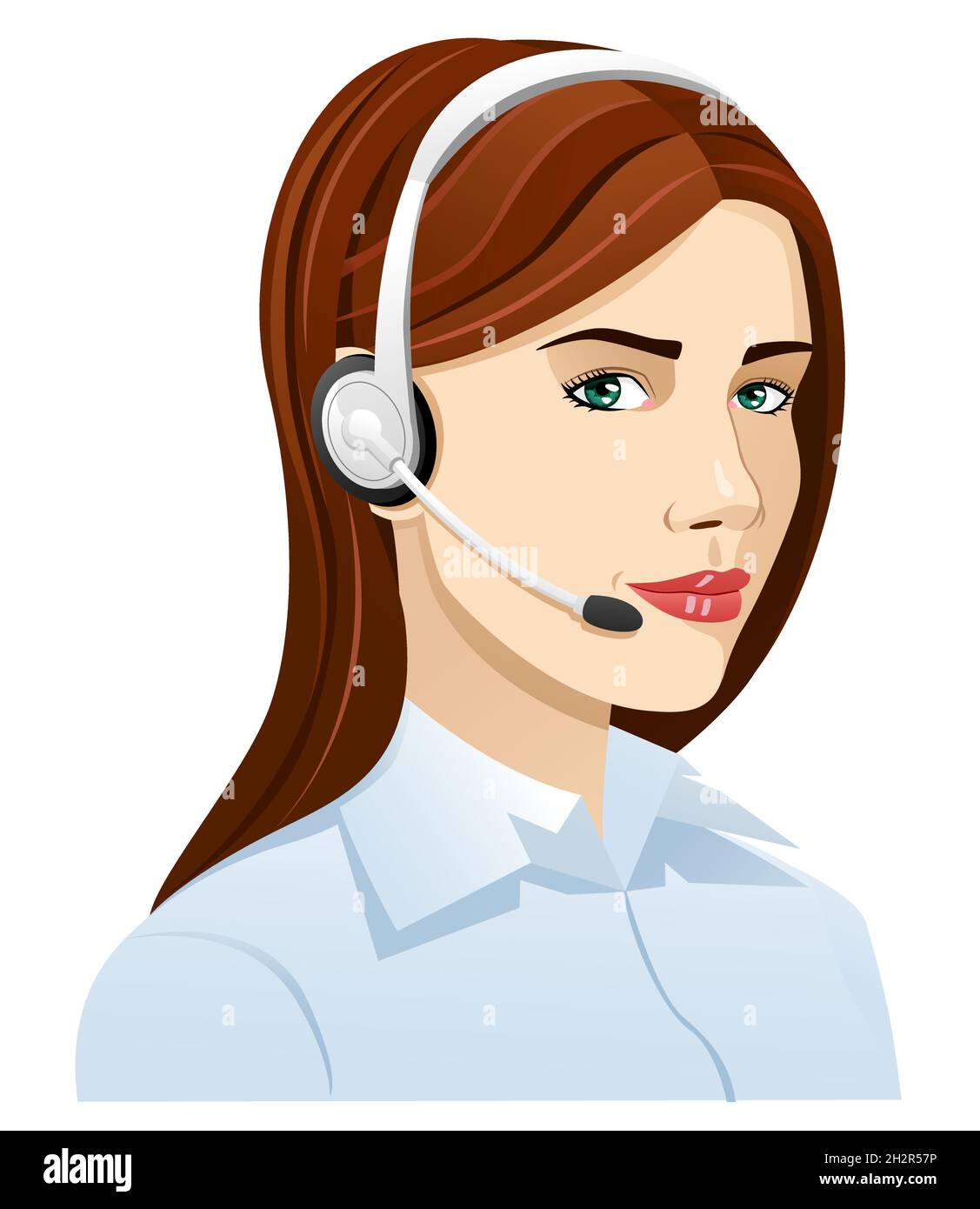 Professional woman long brown hair Stock Vector Images - Alamy