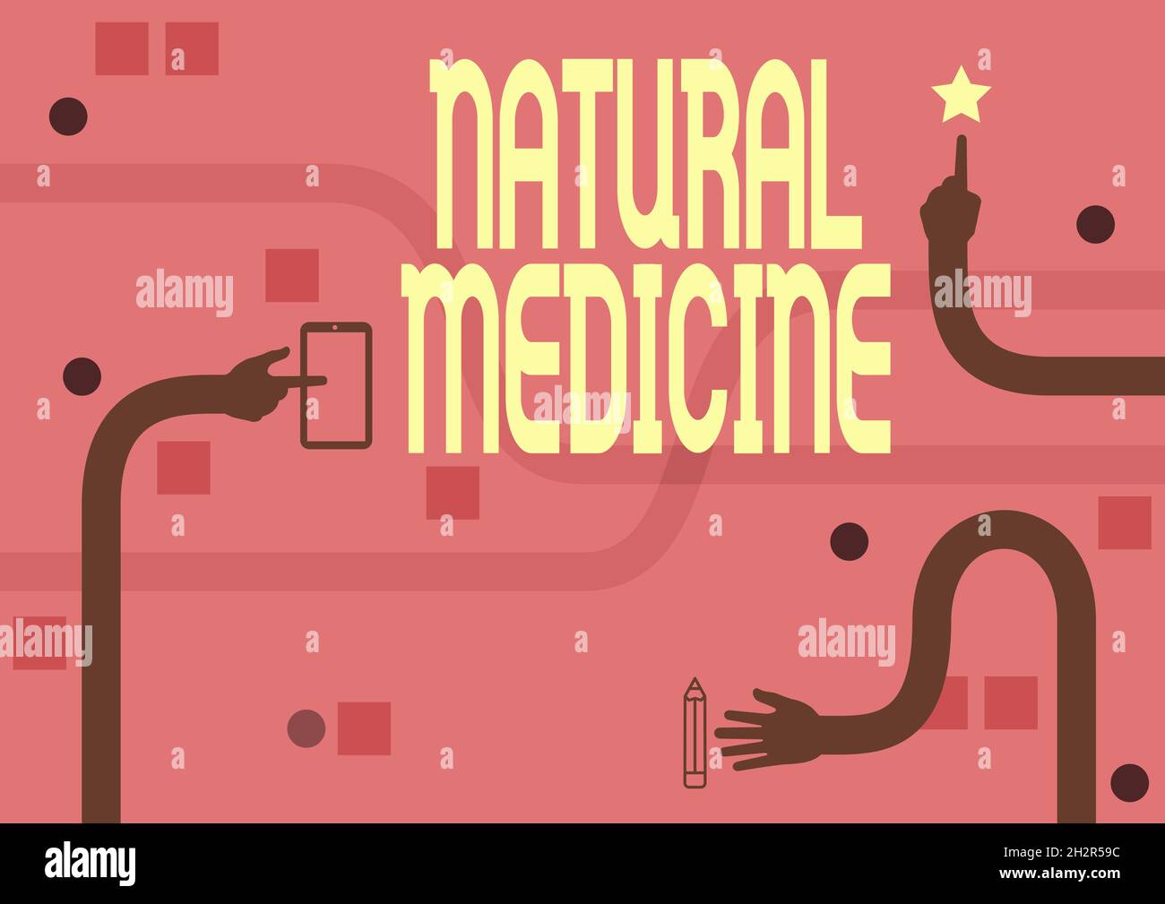 Hand writing sign Natural Medicine. Business approach any of various ...