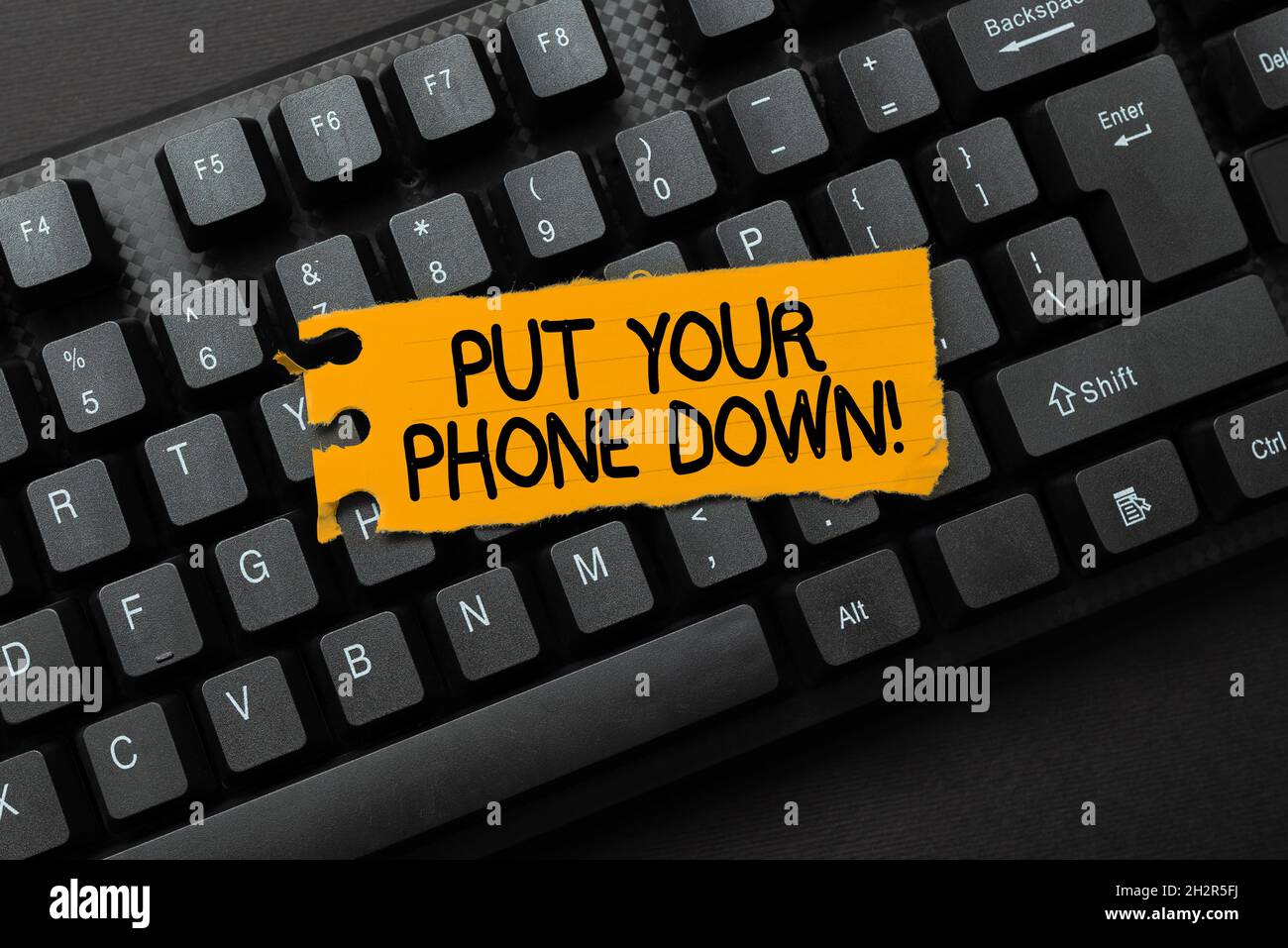 Text sign showing Put Your Phone Down. Internet Concept end telephone ...