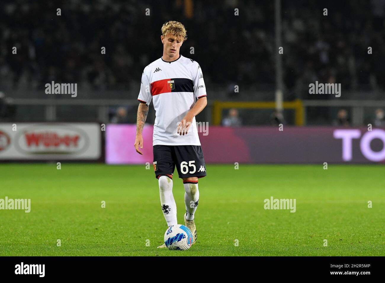 Nicolo Rovella Genoa CFC in action during the Serie A 2021/22 match ...