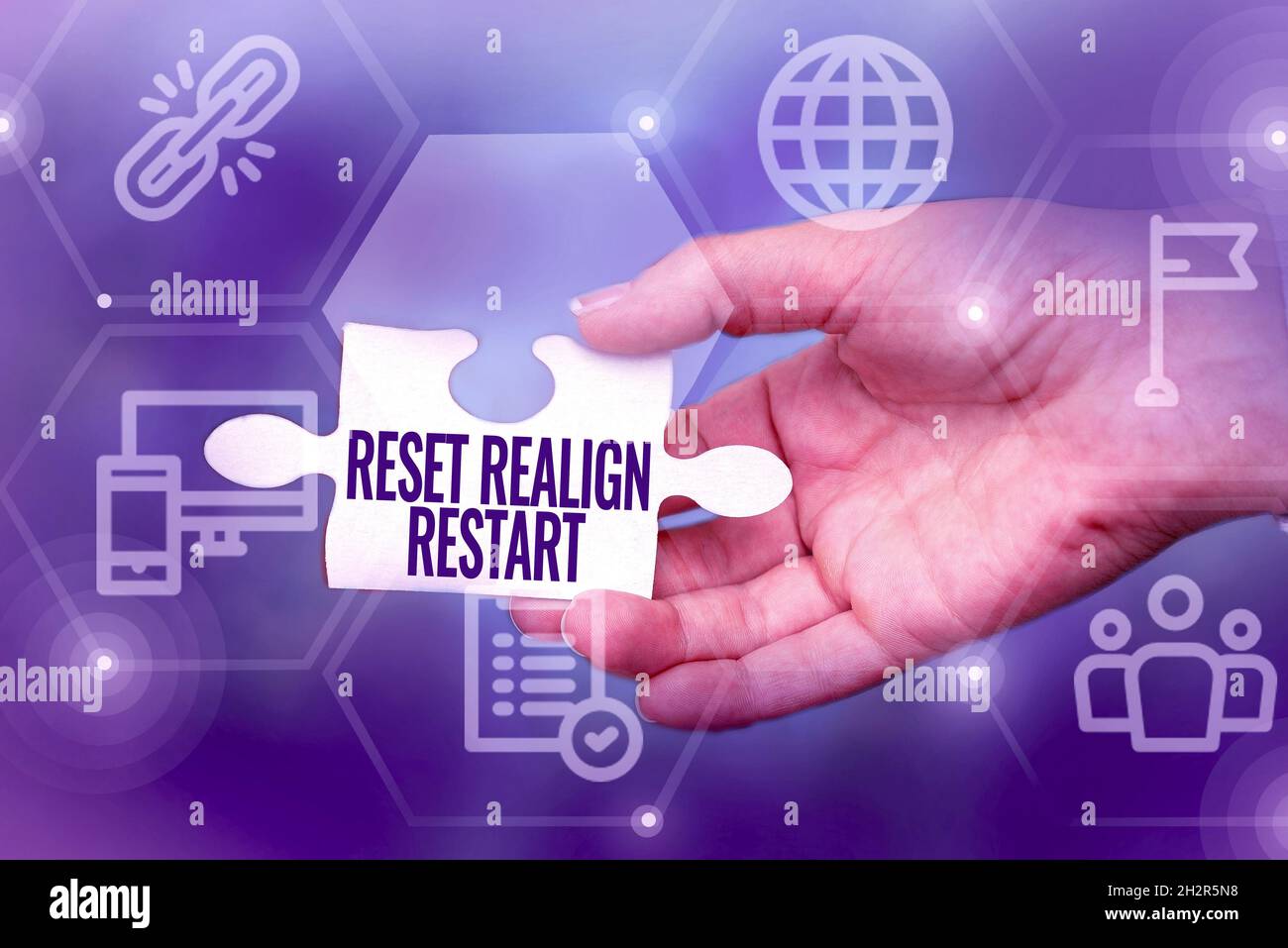 Writing displaying text Reset Realign Restart. Business showcase Life ...