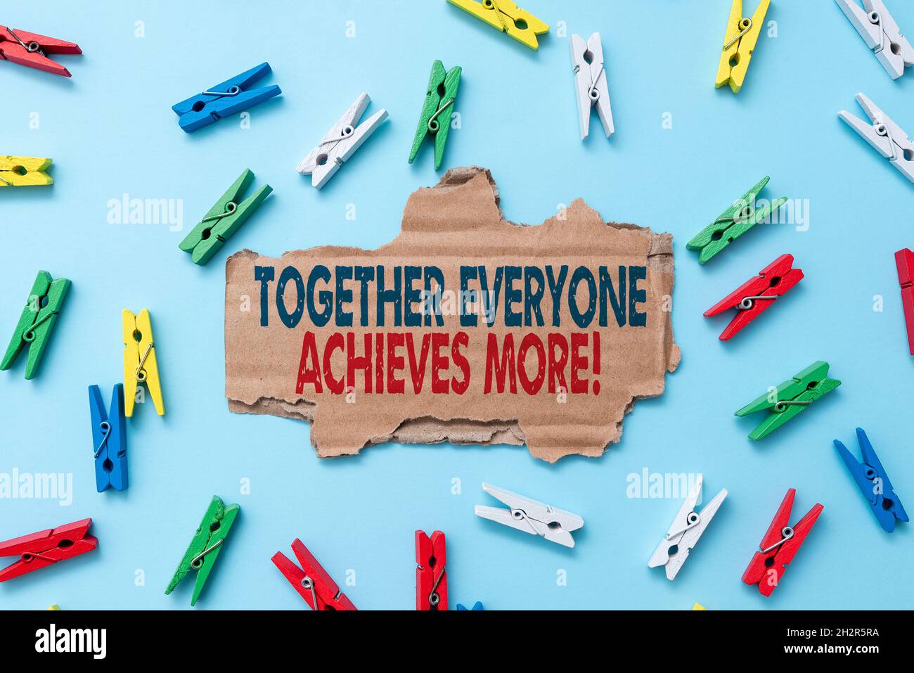 Writing displaying text Together Everyone Achieves More. Conceptual ...