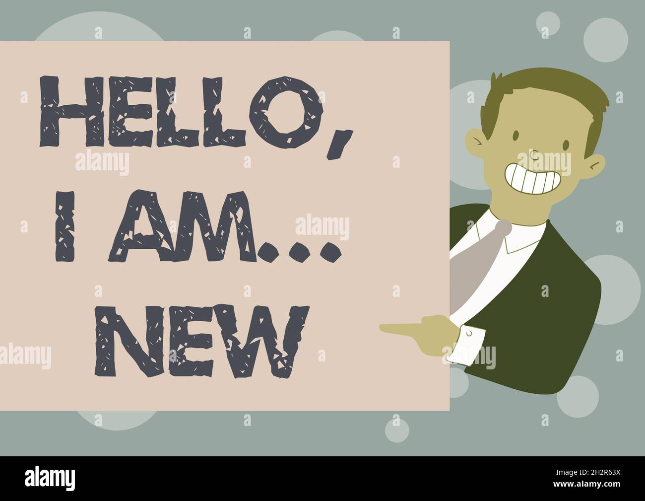 Writing displaying text Hello I Am New. Business concept used greeting ...