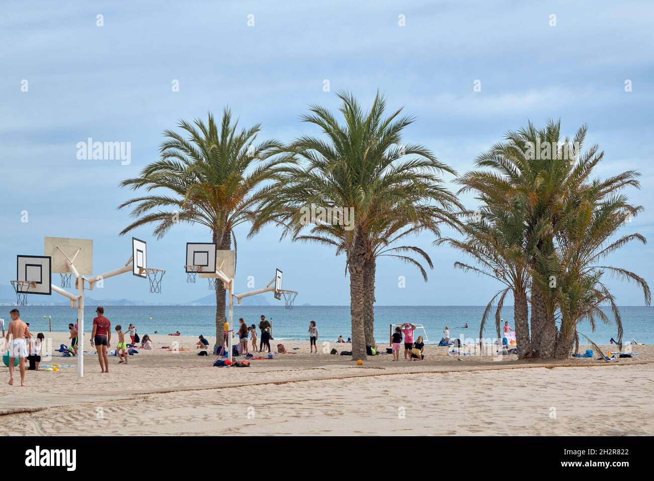 San Juan Beach located in the Spanish city of Alicante, Valencian ...