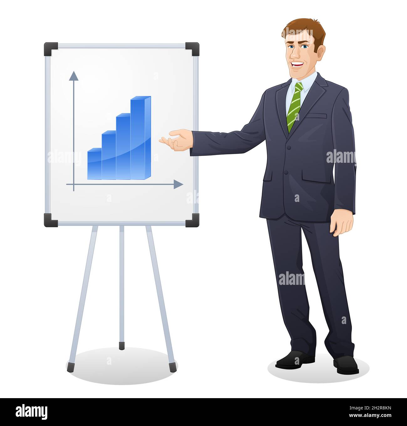 Cartoon Business Meeting Chart Showing Stock Vector Images - Alamy