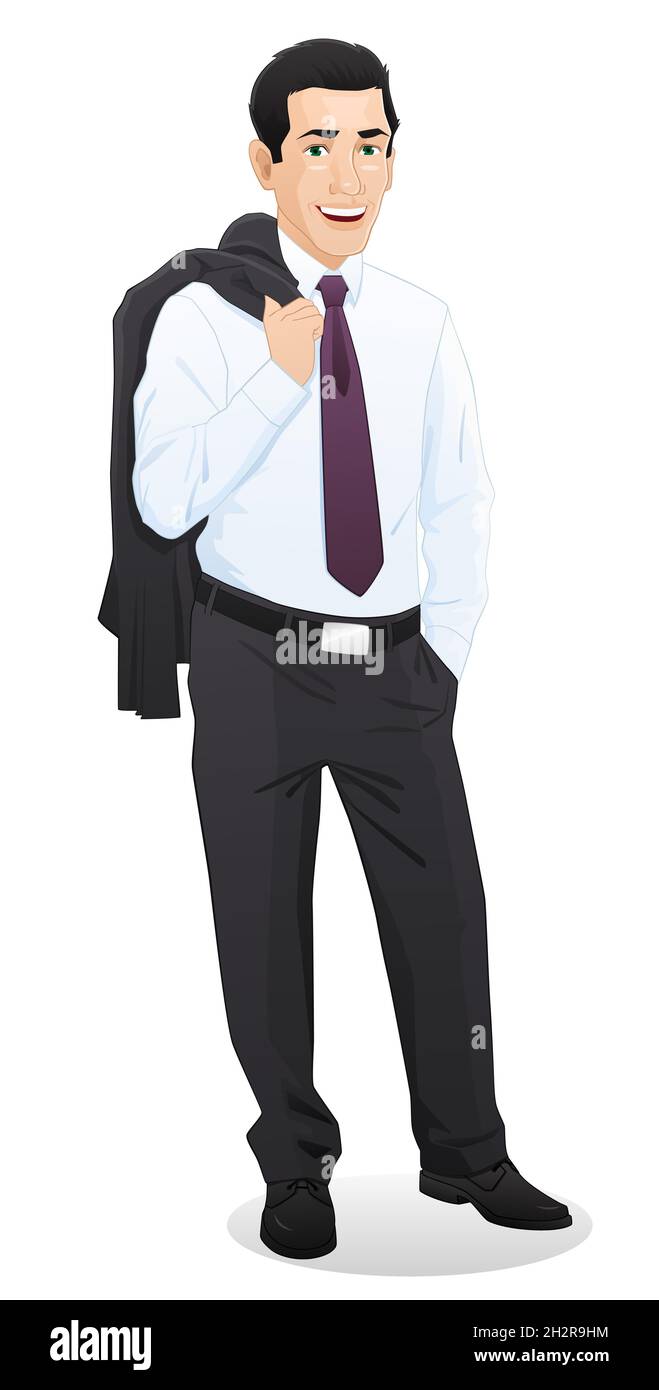 Jacket over shoulder Stock Vector Images - Alamy