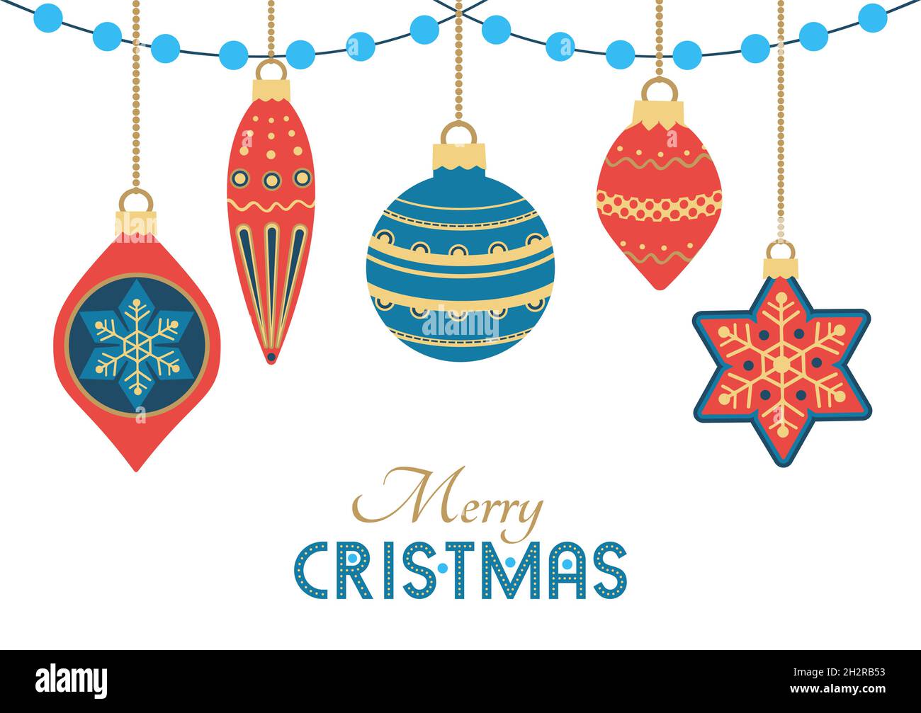 Merry Christmas fancy vector greeting typography poster Stock Vector ...