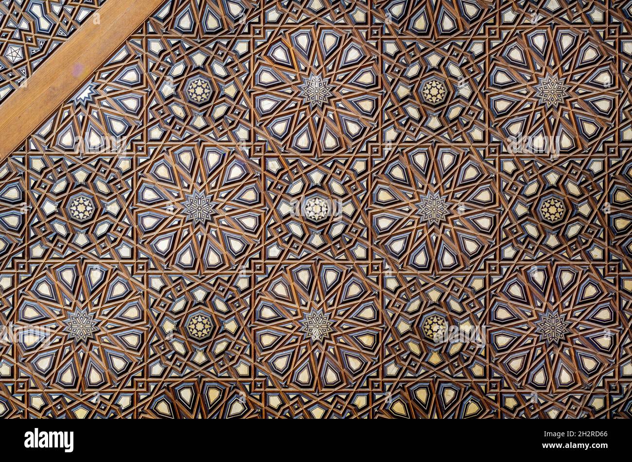 Wooden arabesque decorations tongue and groove assembled, inlaid with ...