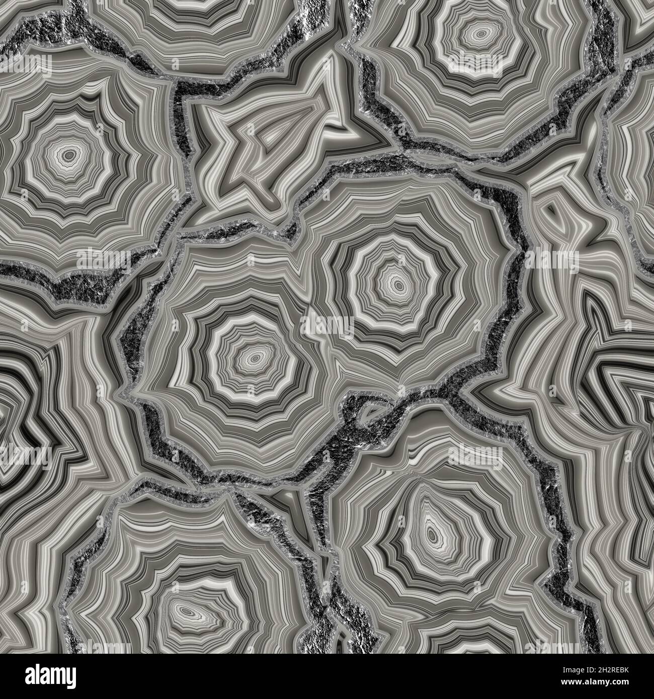 Seamless banded agate geode marble rock with gray stone edge surface ...