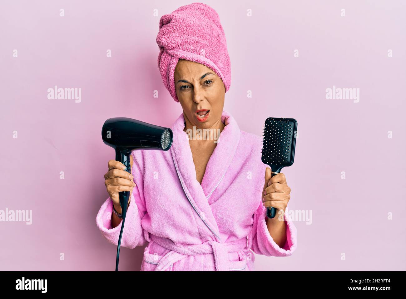 Woman in shower surprise bathroom hi-res stock photography and images ...