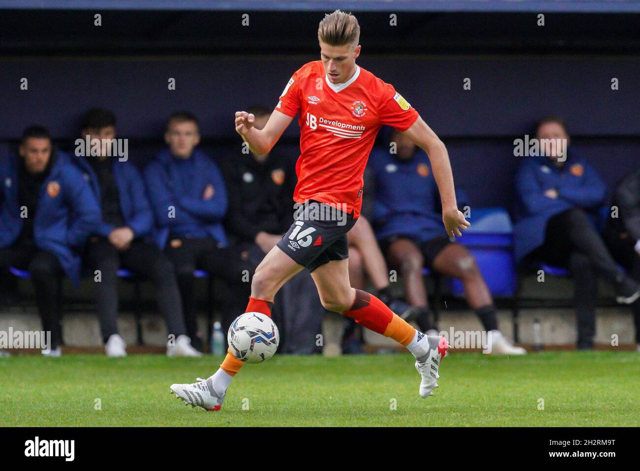Reece Burke #16 of Luton Town in action Stock Photo - Alamy