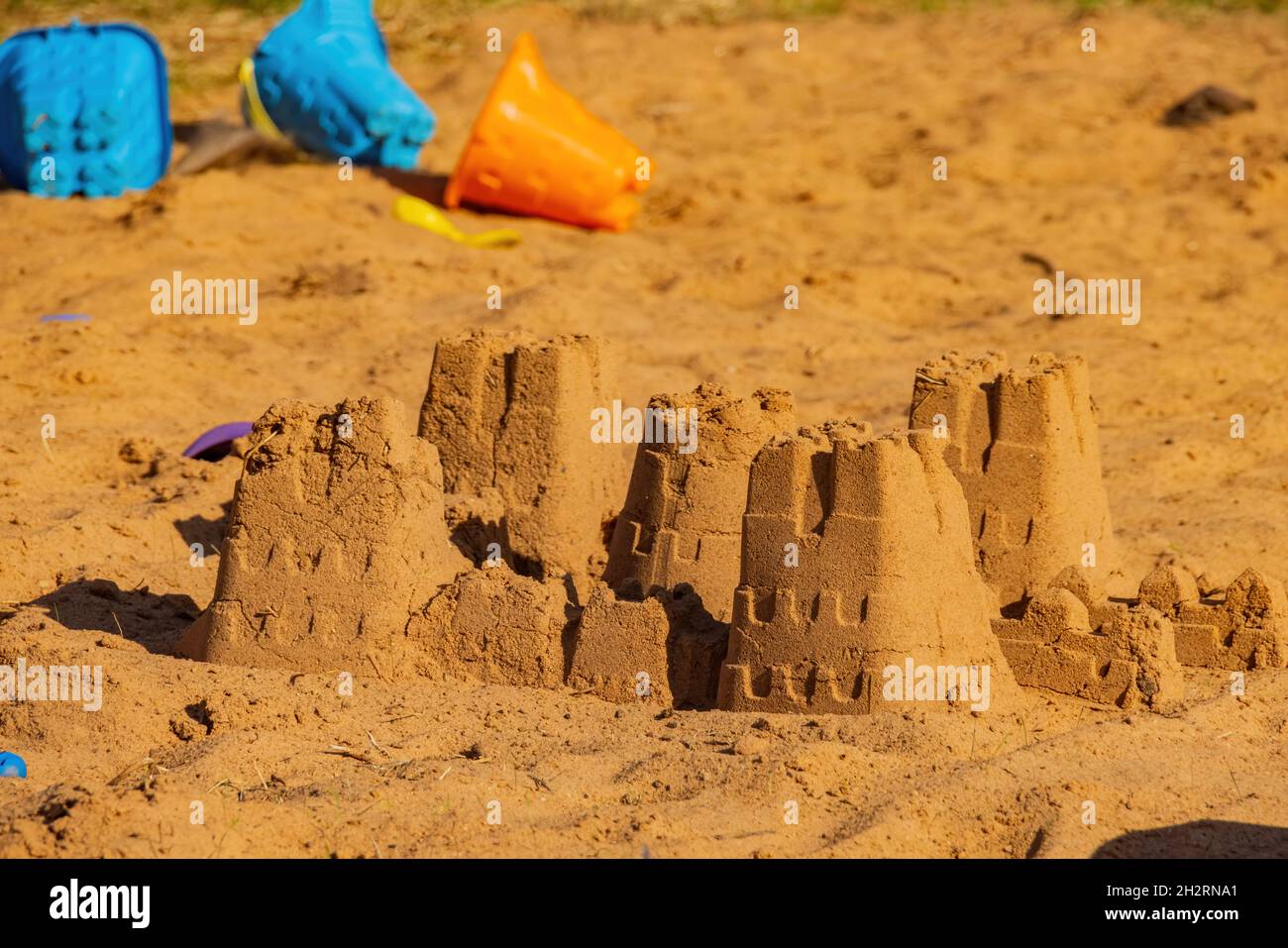 Sand Castle in the fun Daze in a Maze at Oklahoma Stock Photo - Alamy