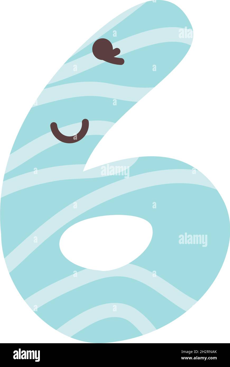 baby number six Stock Vector Image & Art - Alamy