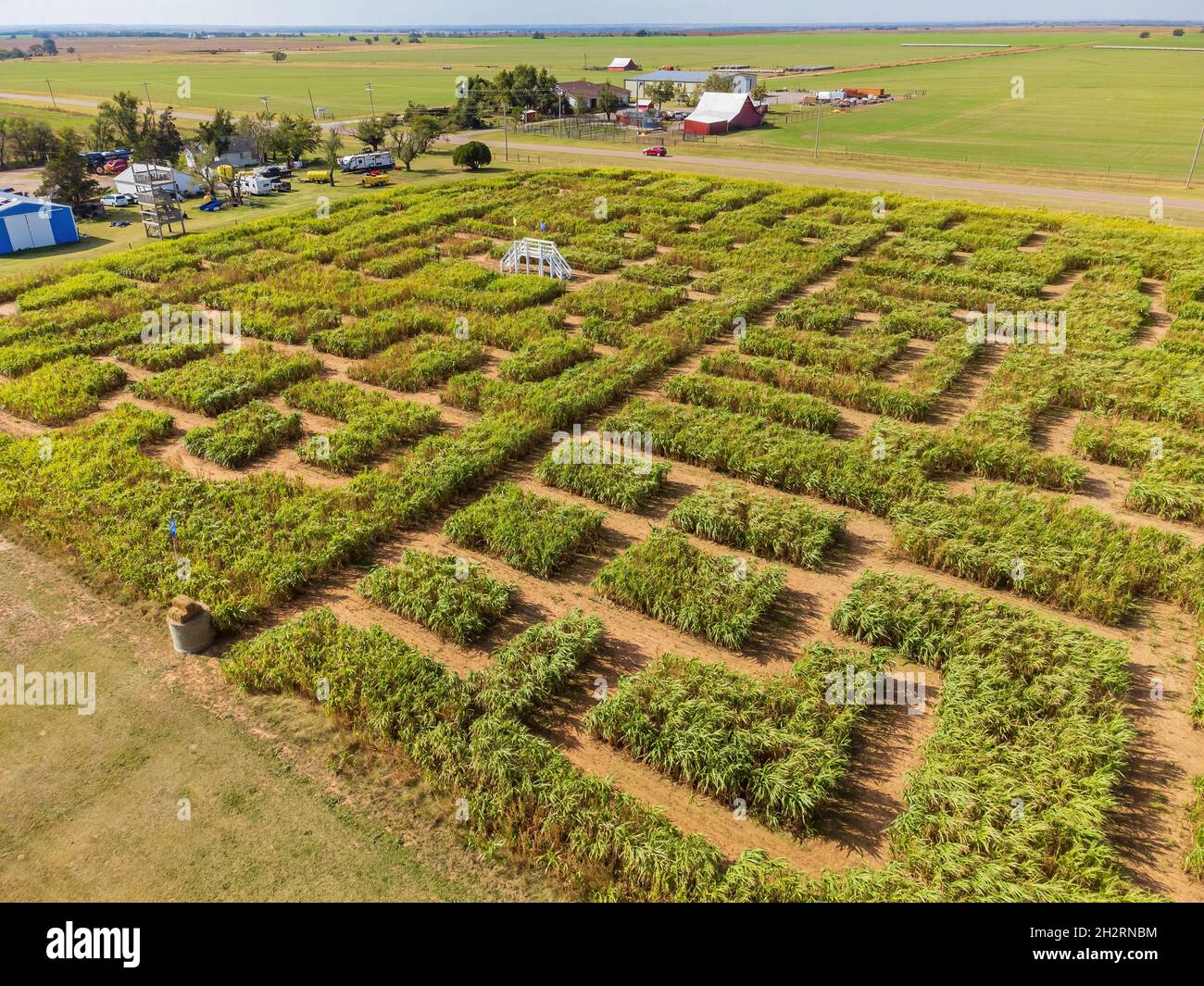 Aerial view of the fun Daze in a Maze at Oklahoma Stock Photo - Alamy