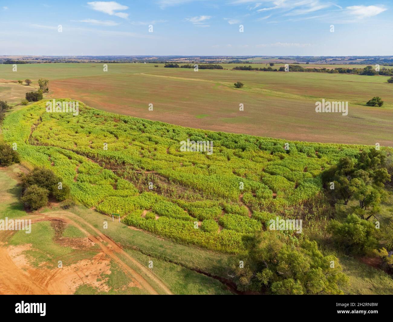 Aerial view of the fun Daze in a Maze at Oklahoma Stock Photo - Alamy