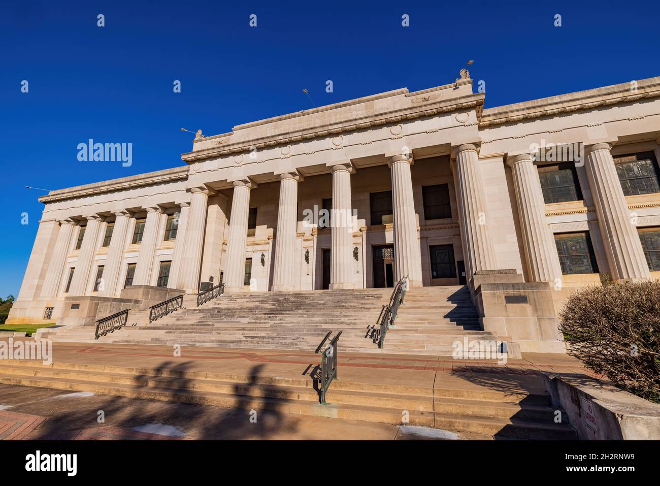 Oklahoma, OCT 20, 2021 - Sunny view of the Scottish Rite Masonic Temple ...