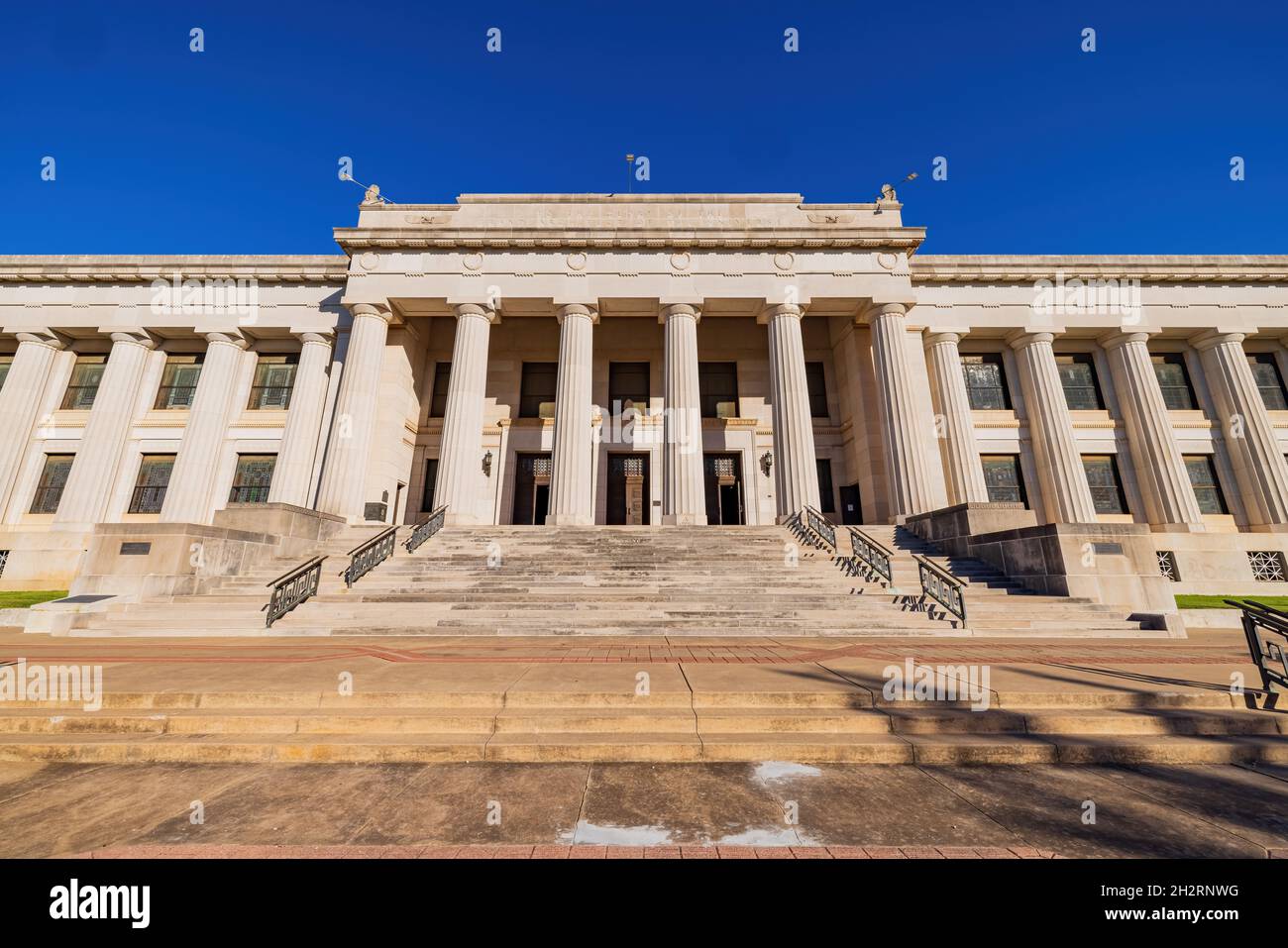 Oklahoma, OCT 20, 2021 - Sunny view of the Scottish Rite Masonic Temple ...