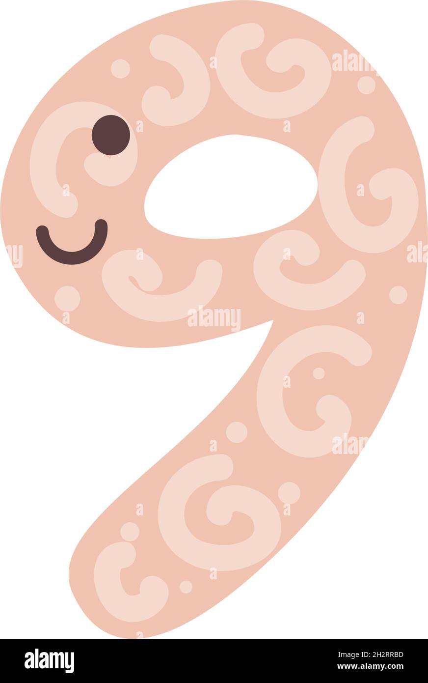baby number nine Stock Vector Image & Art - Alamy