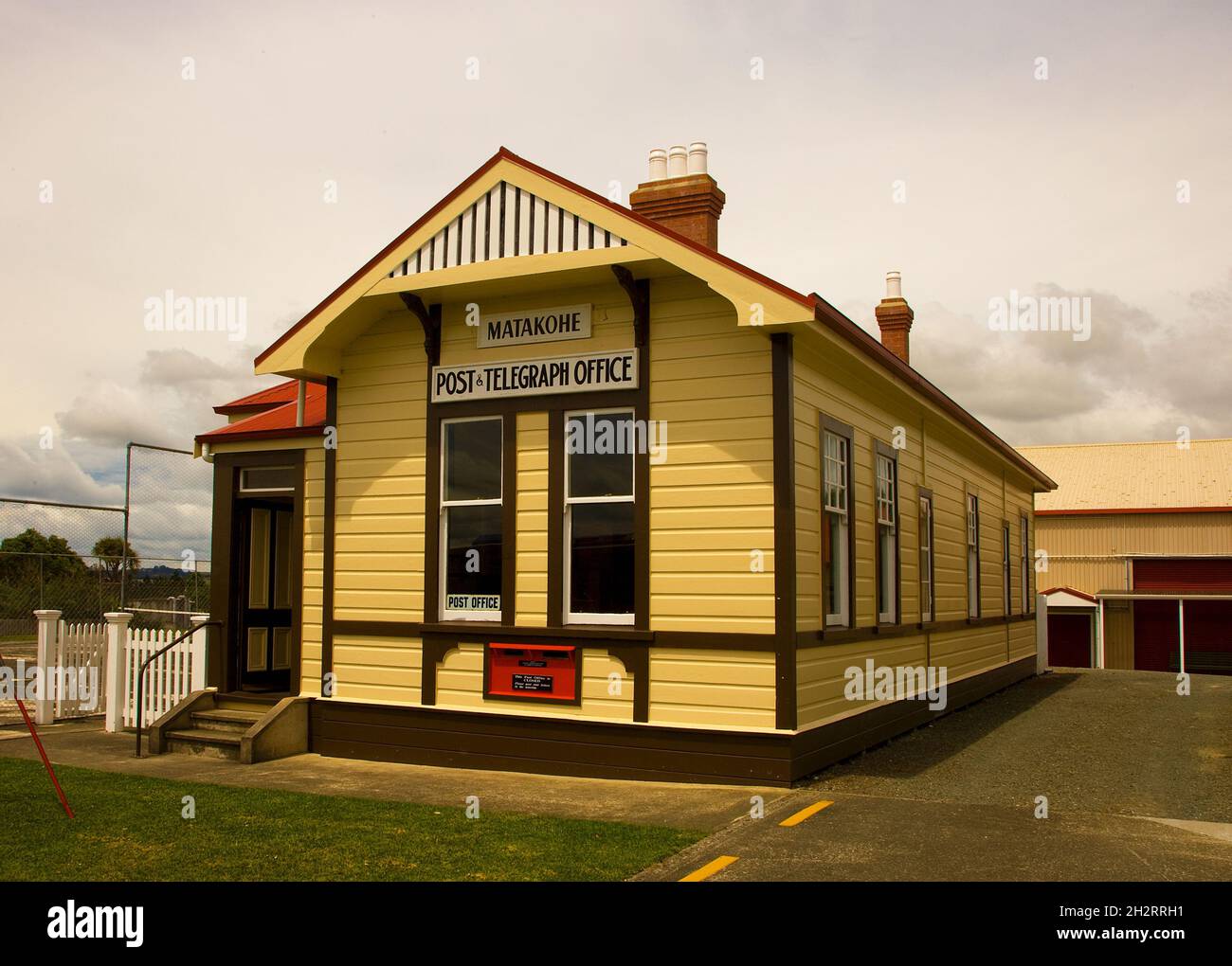 Matakohe-Post Office, part of the Kauri Museum Stock Photo - Alamy