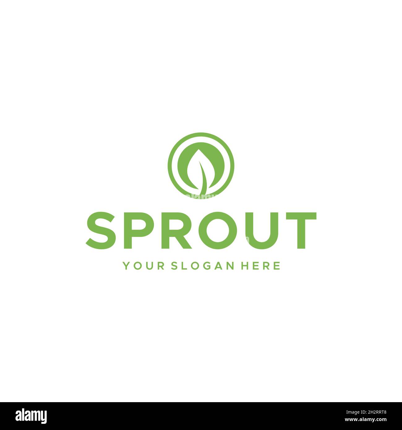 Sprout leaf plants plant logo hi-res stock photography and images - Alamy