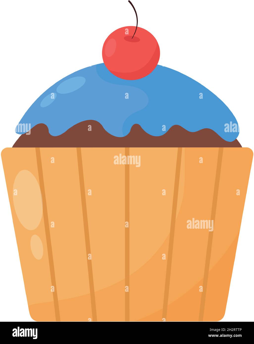 Realistic cake pastry on white background - Vector illustration Stock ...
