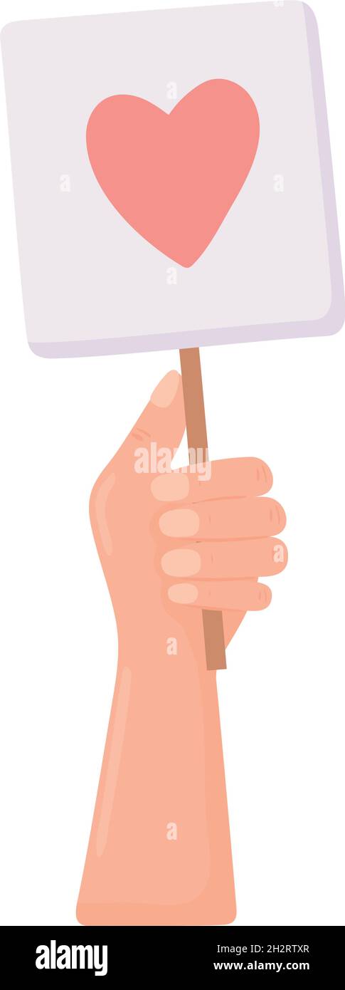 hand with placard Stock Vector Image & Art - Alamy