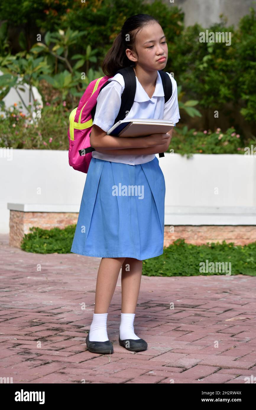 A Girl Student Poor Health Standing Stock Photo - Alamy