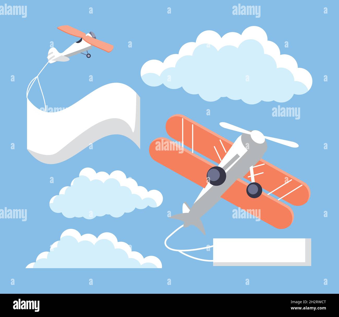 airplanes with banner Stock Vector Image & Art - Alamy