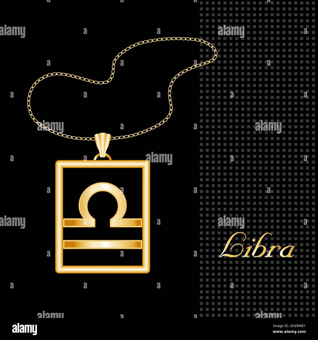 Gold chain necklace outline hi-res stock photography and images - Alamy