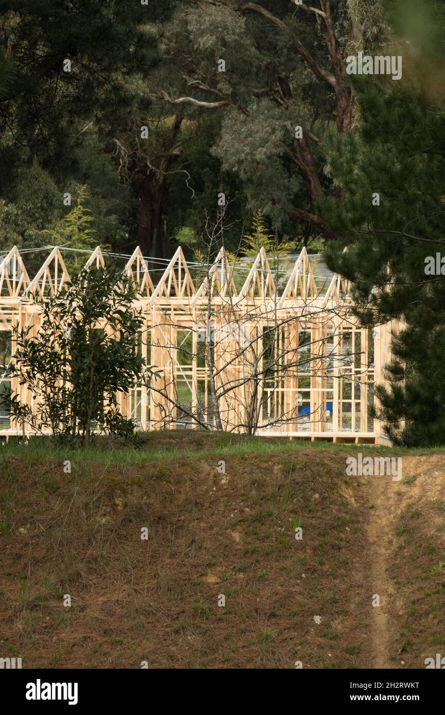 Tree Change, Building a house in the country Stock Photo - Alamy