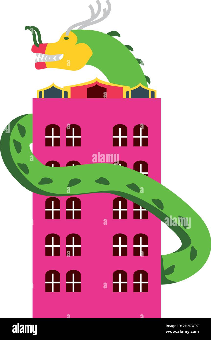 dragon in the building Stock Vector Image & Art - Alamy