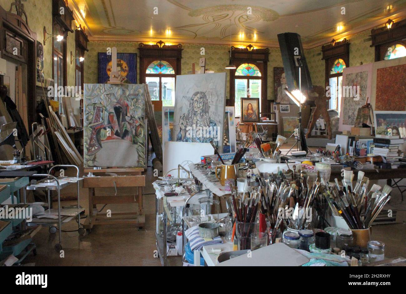 Luzern, Switzerland. 21st Oct, 2021. The studio of former art forger ...