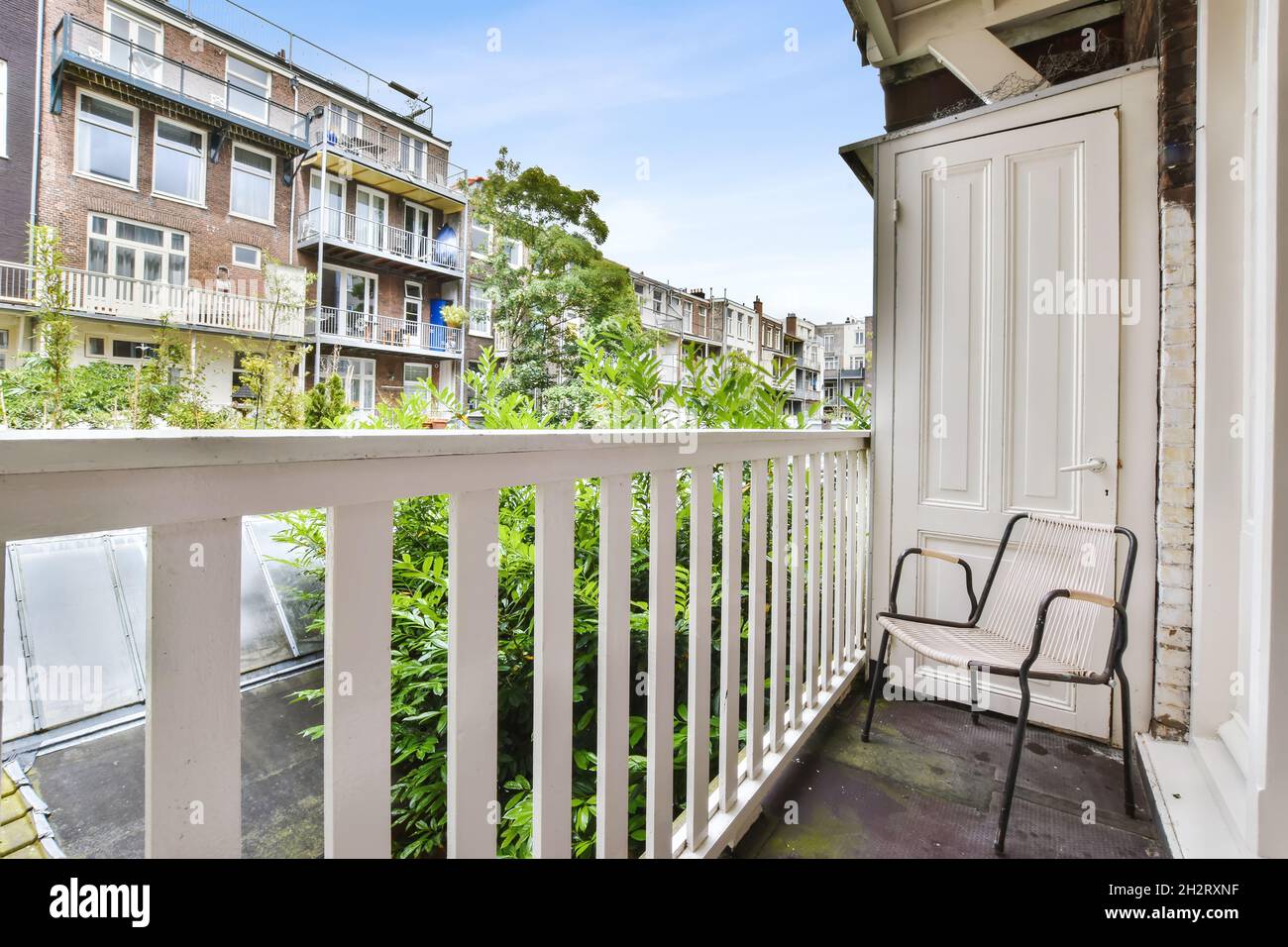 View of the beautiful balcony of the house Stock Photo - Alamy