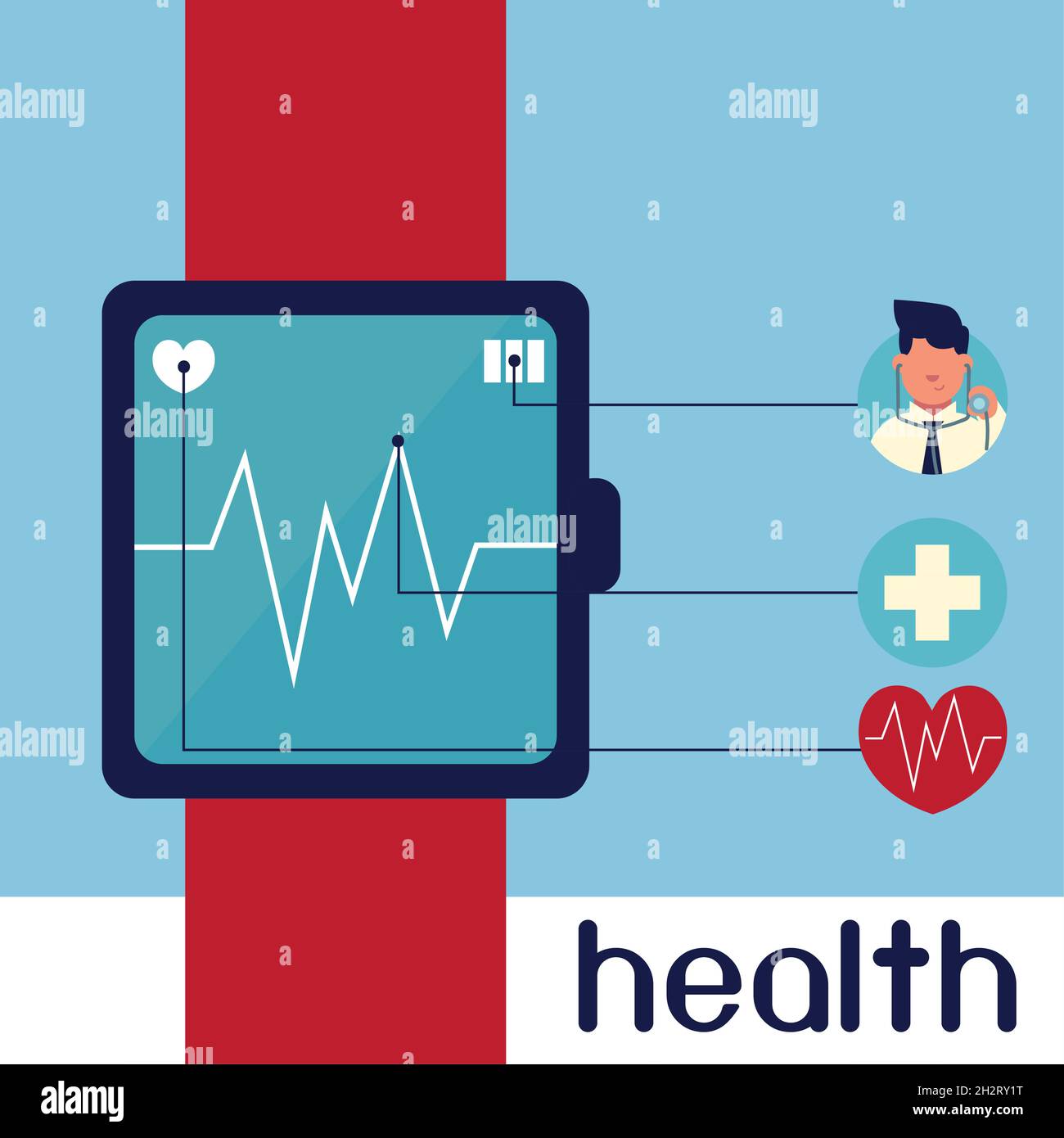 smartwatch health application Stock Vector Image & Art - Alamy