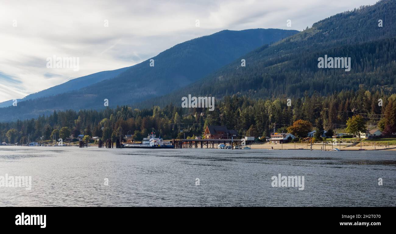 Balfour Ferry Terminal on Kootenay River Stock Photo - Alamy