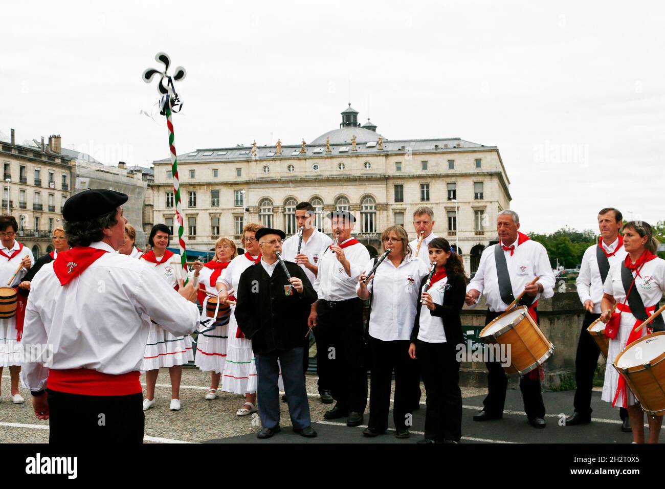 FRANCE. PYRENEES ATLANTIQUE (64).BAYONNE. MUSIC BAND FROM THE BASQUE ...