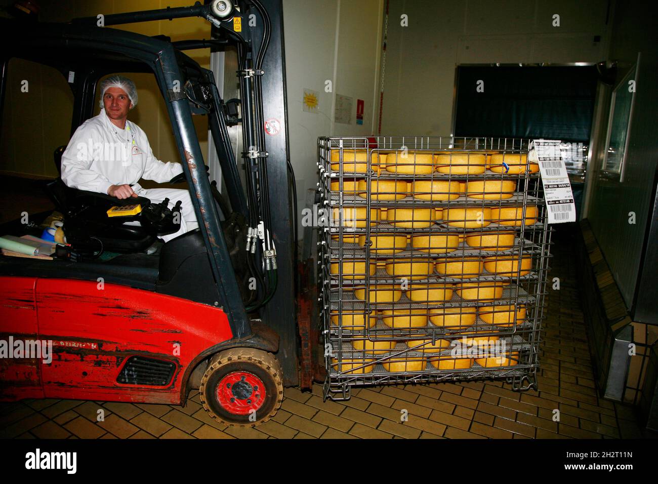 FRANCE, PYRENEES ATLANTIQUES (64), BASQUE COUNTRY, CHEESE DAIRY IN ...