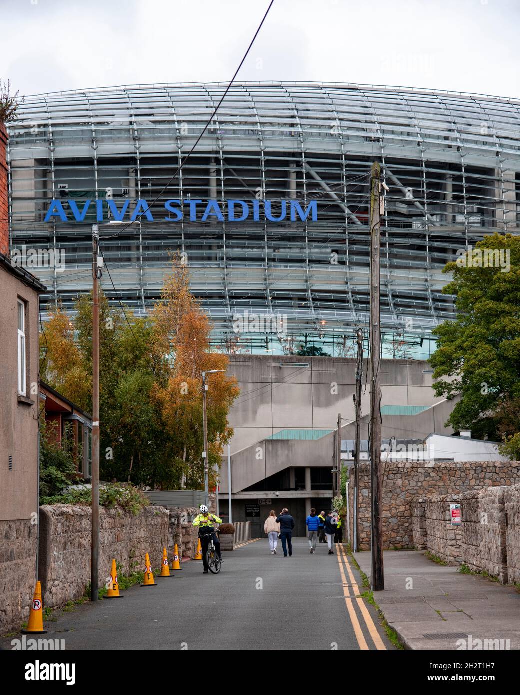 A general view of Aviva Stadium before the United Rugby Championship ...