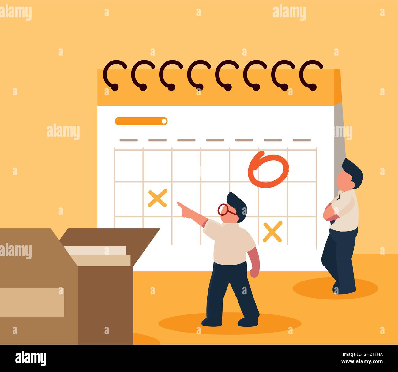 people filling out the schedule Stock Vector Image & Art - Alamy