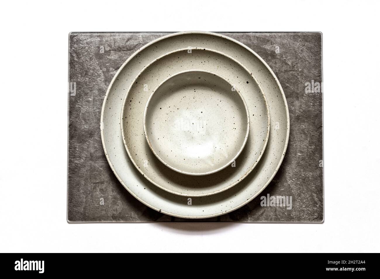 Fine dining table setting top view Cut Out Stock Images & Pictures - Alamy