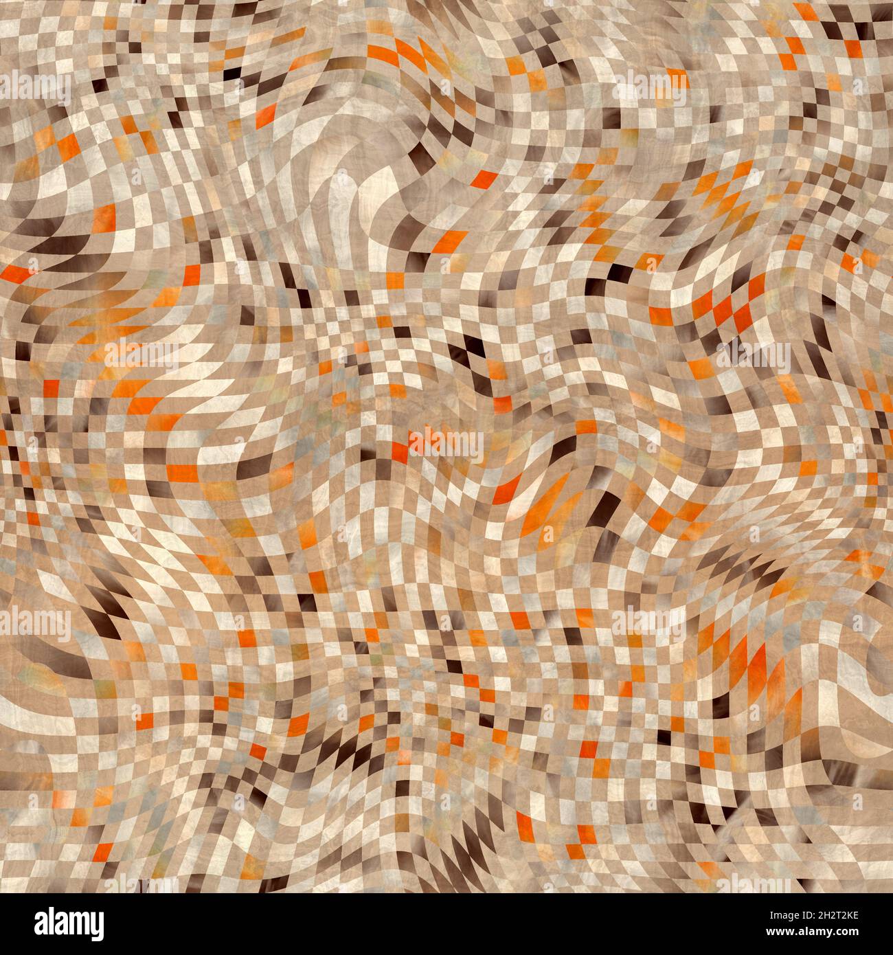 Seamless abstract wavy distorted check pattern for print Stock Photo ...