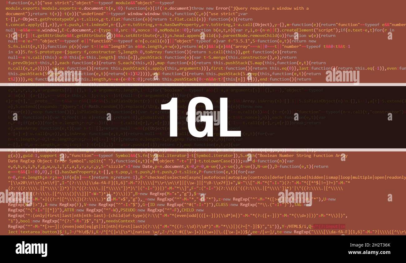 1GL concept illustration using code for developing programs and app ...